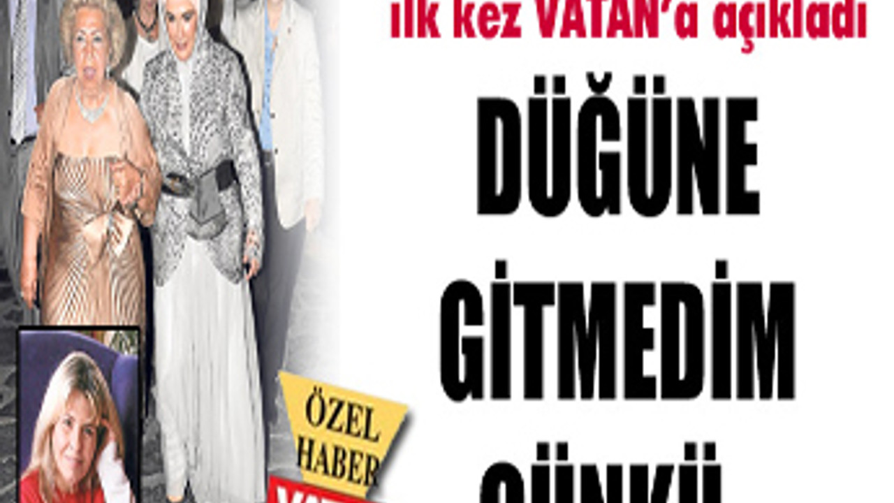 Zeynep Özal:Düğüne neden gitmedim - SacitAslan.com
